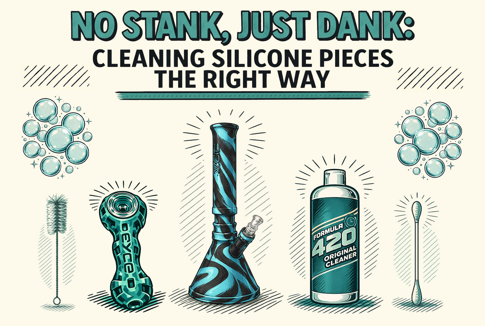 How to Clean Silicone Pieces Without Trapping Odors | Primate Glass