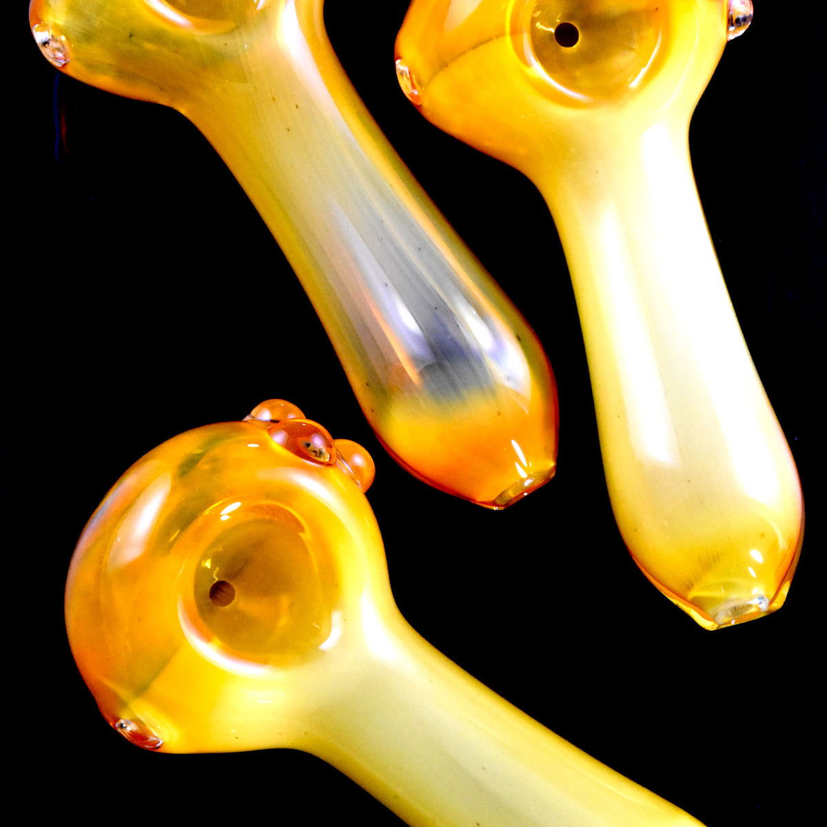 Gold Fumed Glass Pipe - P2799 – Primate Glass