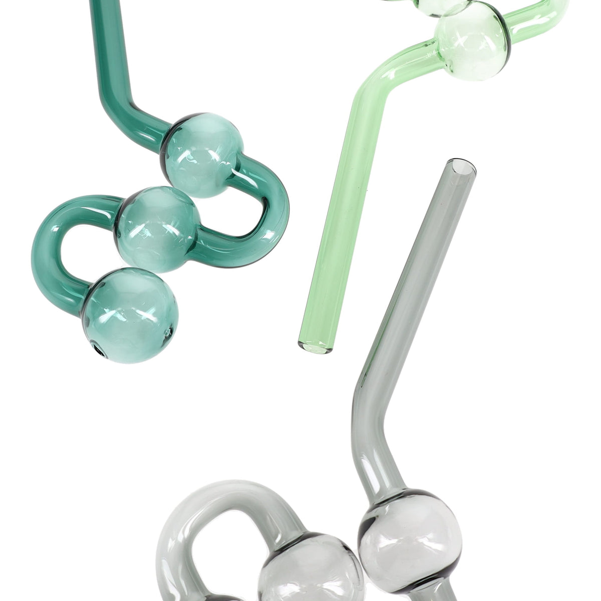 Colored Glass Water Dog Oil Burner Pipe “Triple Loop” – 8″ – Assorted ...