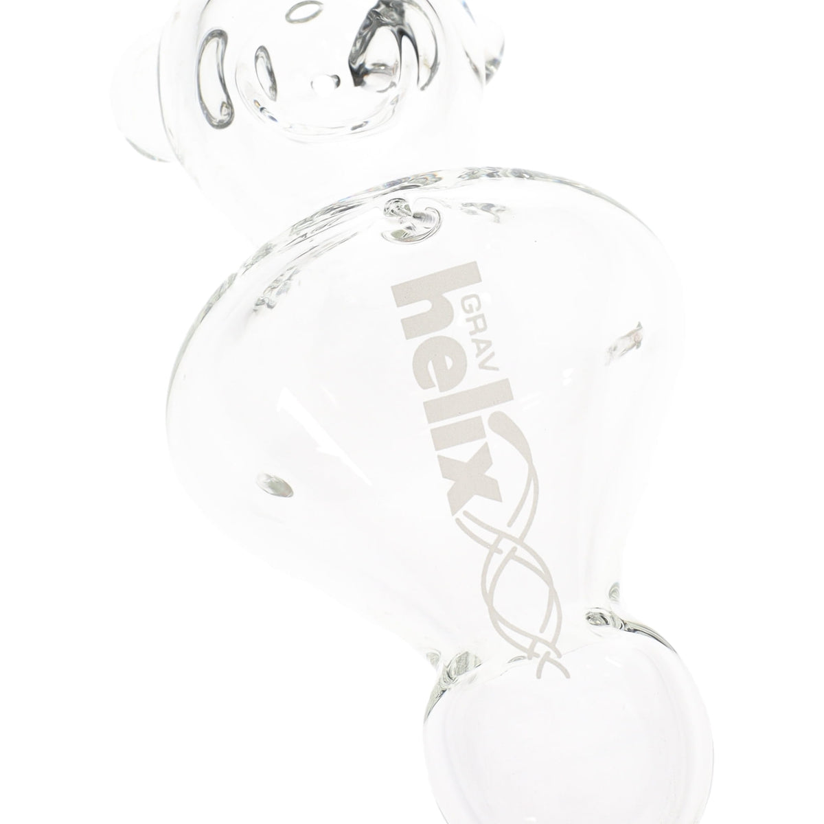 Grav Helix Clear Mini Hand Pipe - P2940 – Primate Glass
