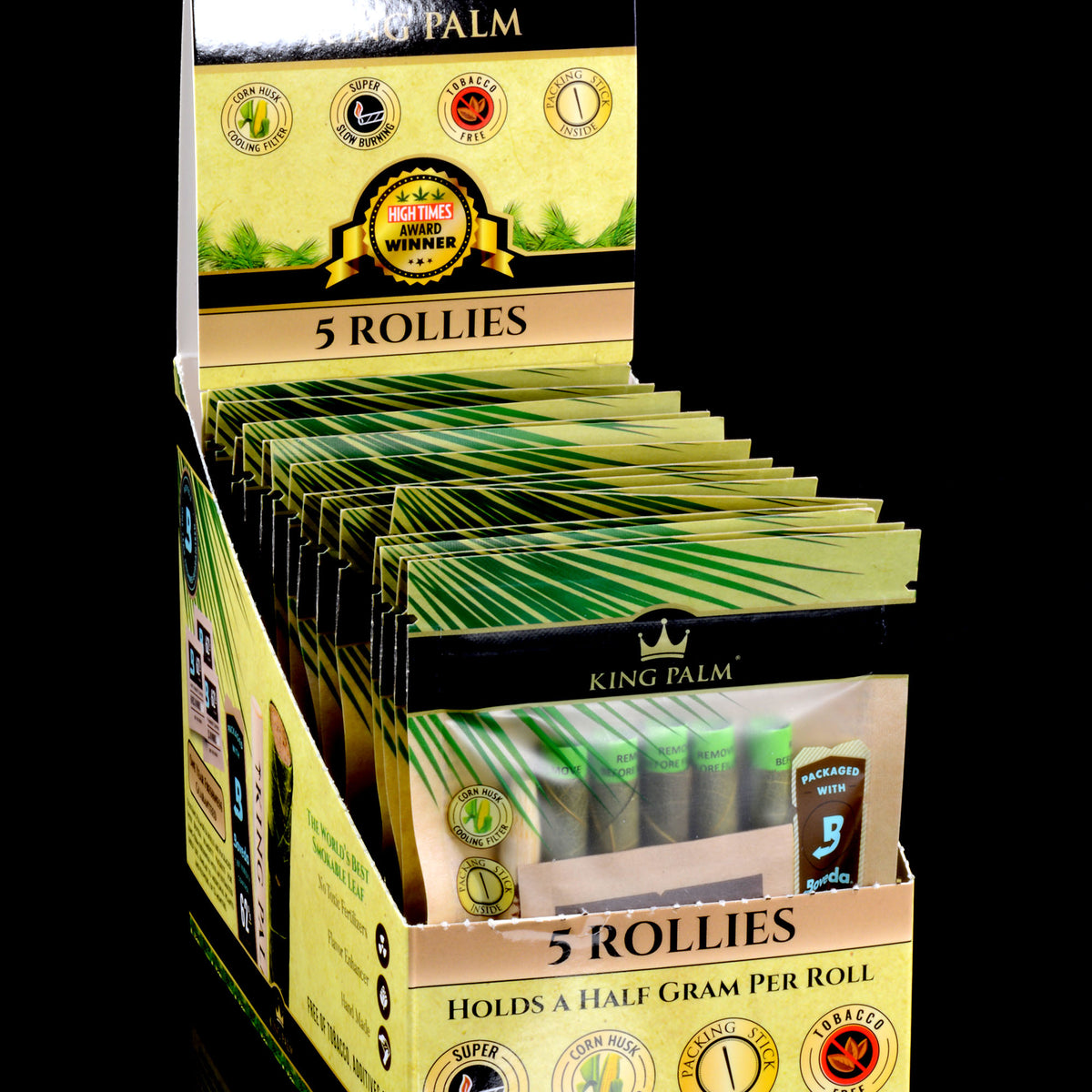 King Palm 5 Rollies Display of 12 - RP286 – Primate Glass