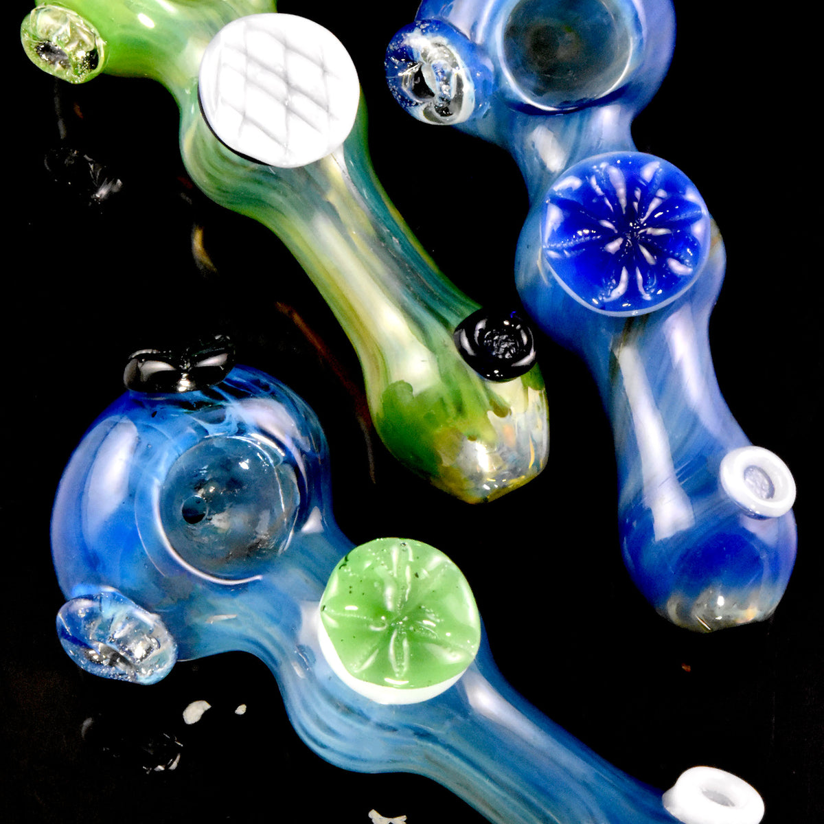 5" Color Changing Silver Fumed Glass Pipe - P2910 – Primate Glass