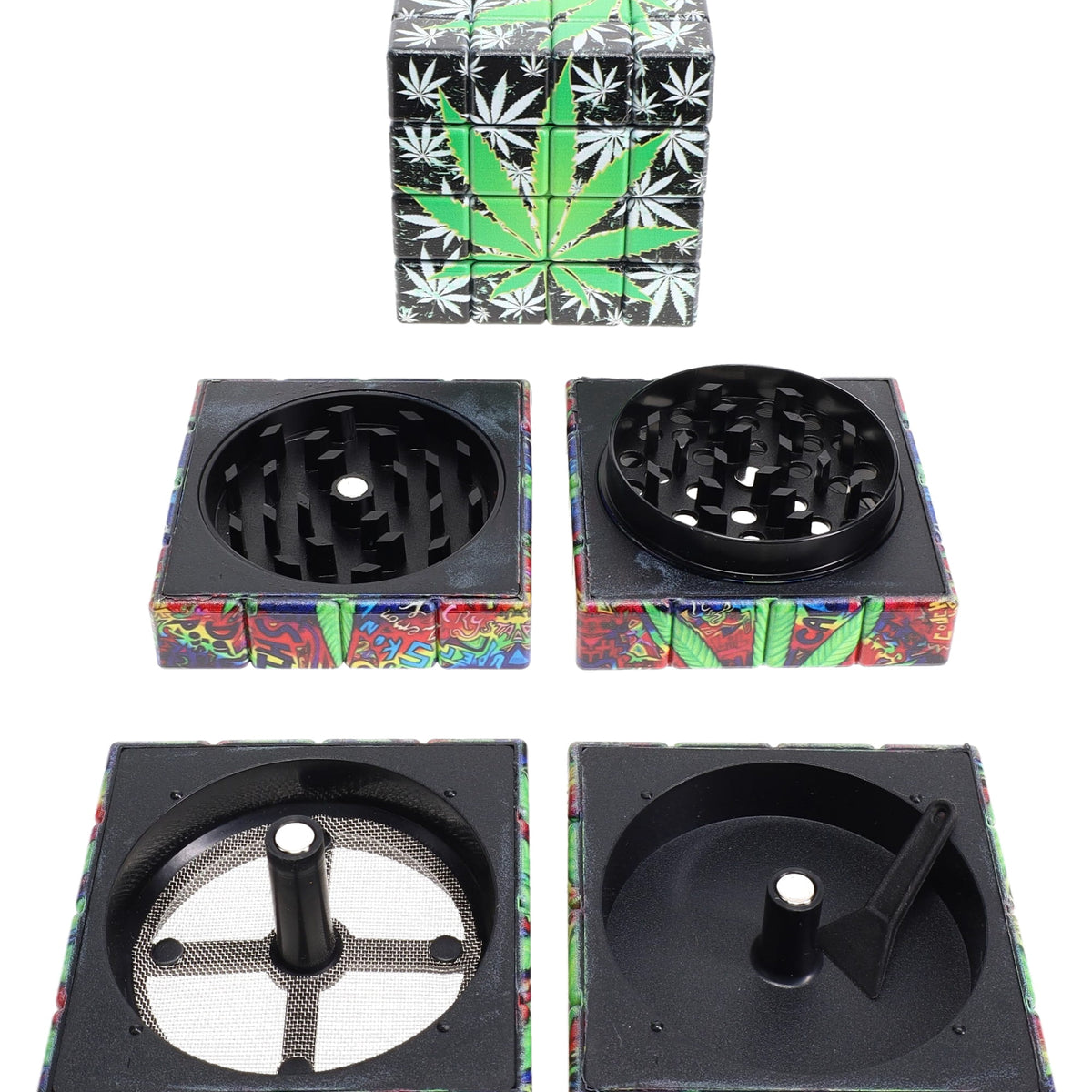 50mm 4 Part Rubik's Cube Grinder - G0429 – Primate Glass
