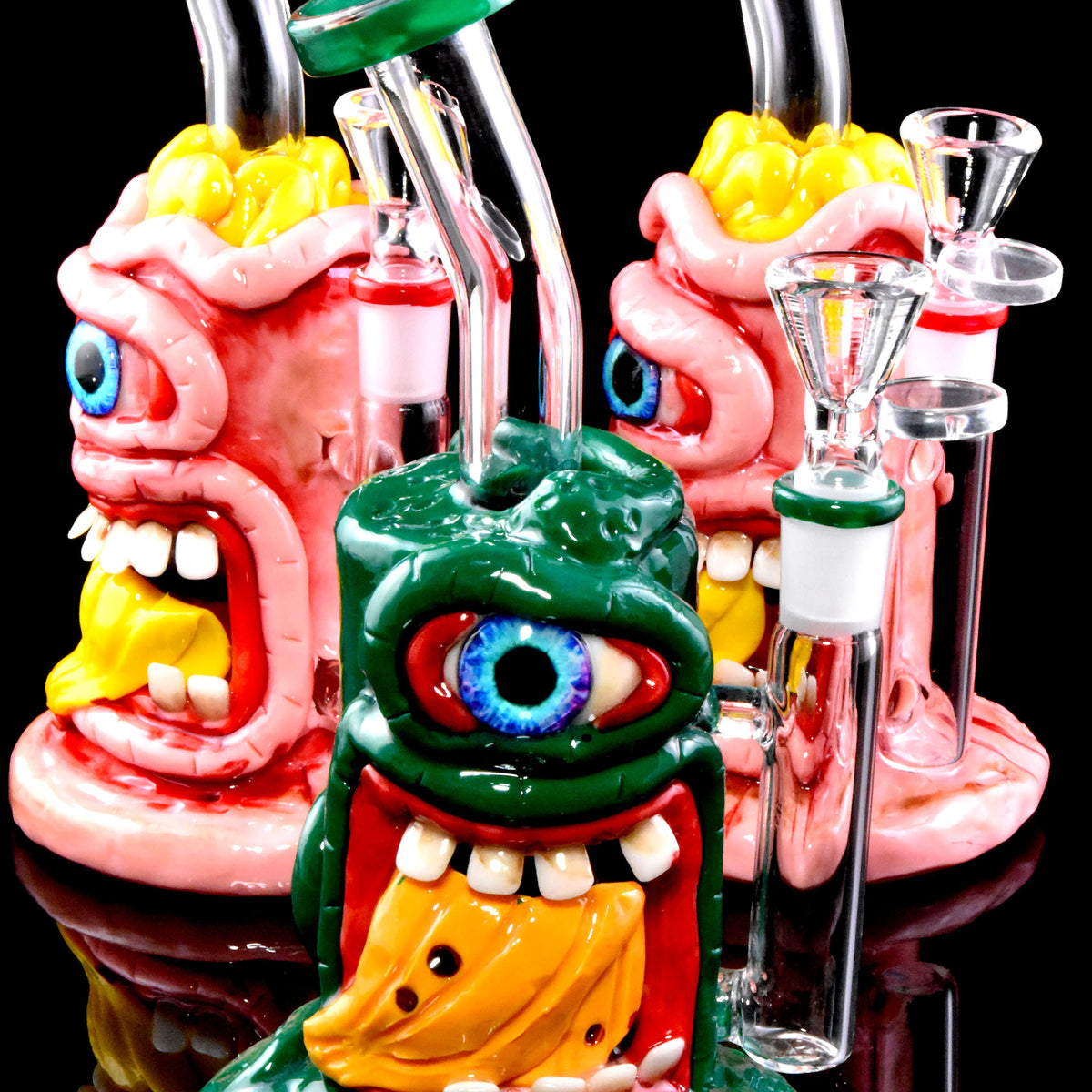 8.5" Small Zombie Monster GoG Water Pipe with Honeycomb Perc - WP2793 ...