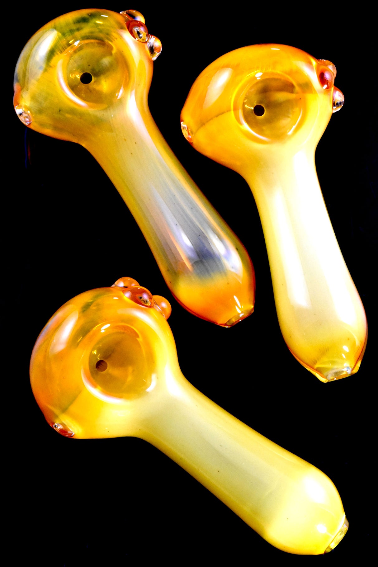 Gold Fumed Glass Pipe - P2799 – Primate Glass