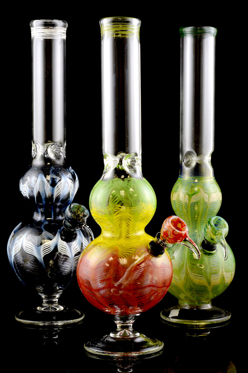 (US Made) Large Colored Glass Water Pipe - WP1302 – Primate Glass