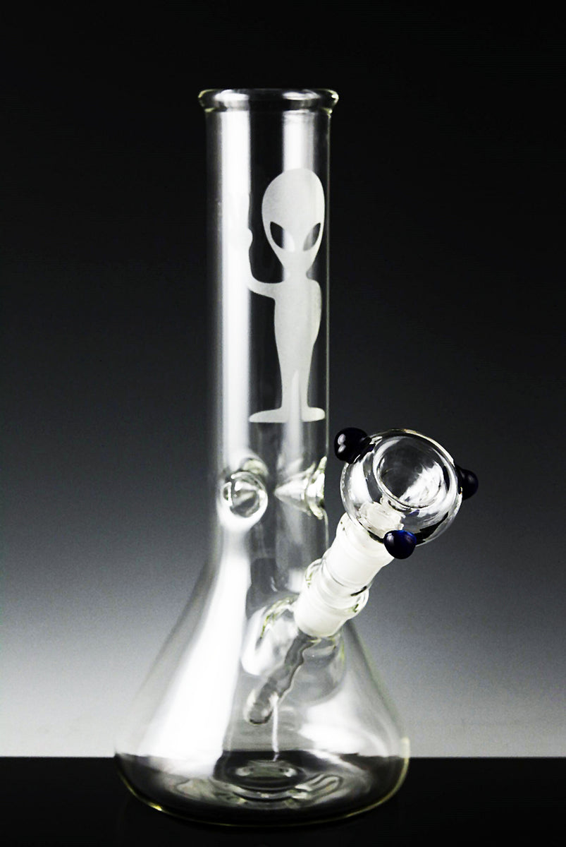 (US Made) Medium Clear Glass on Glass Beaker Water Pipe - WP722 ...